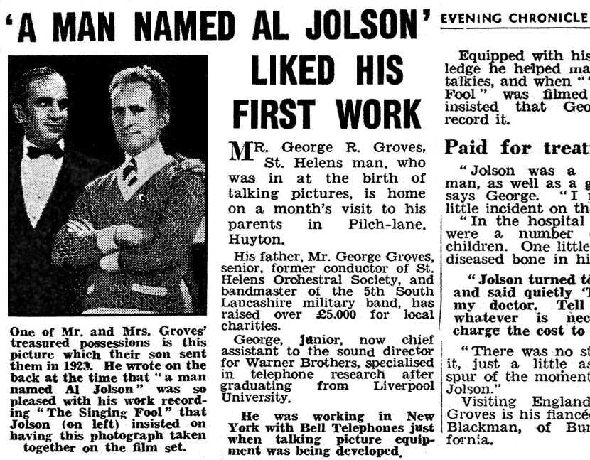 George Groves The Movie Sound Pioneer Home